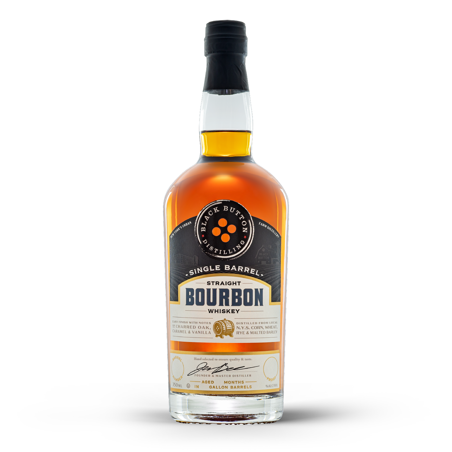 Black Button Distilling Single Barrel Straight Bourbon Whiskey